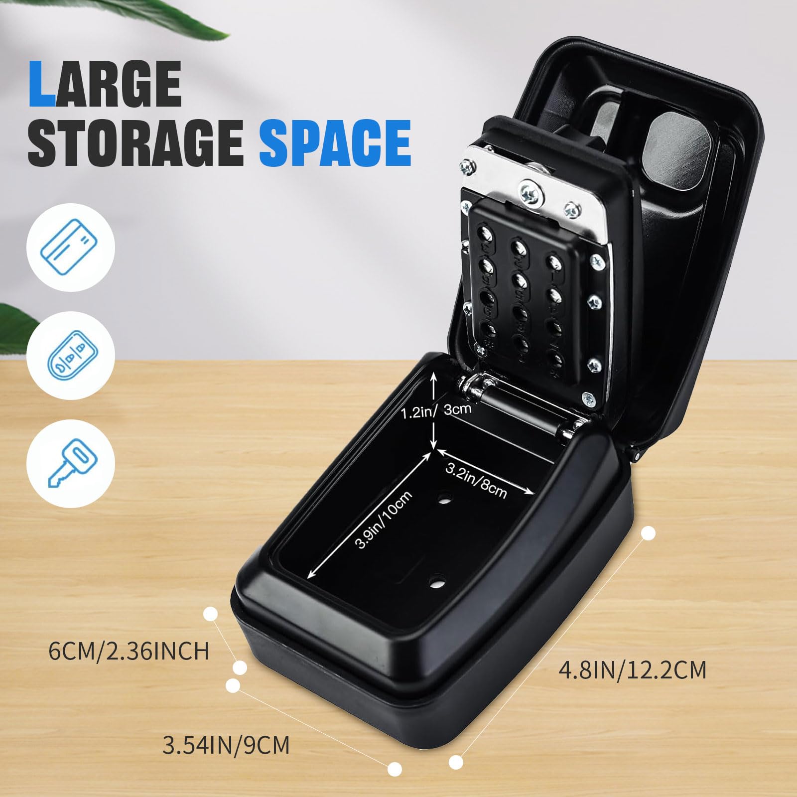 Key Safe Wall Mounted, Outside Key Safe, Outdoor Waterproof Key Lock ...