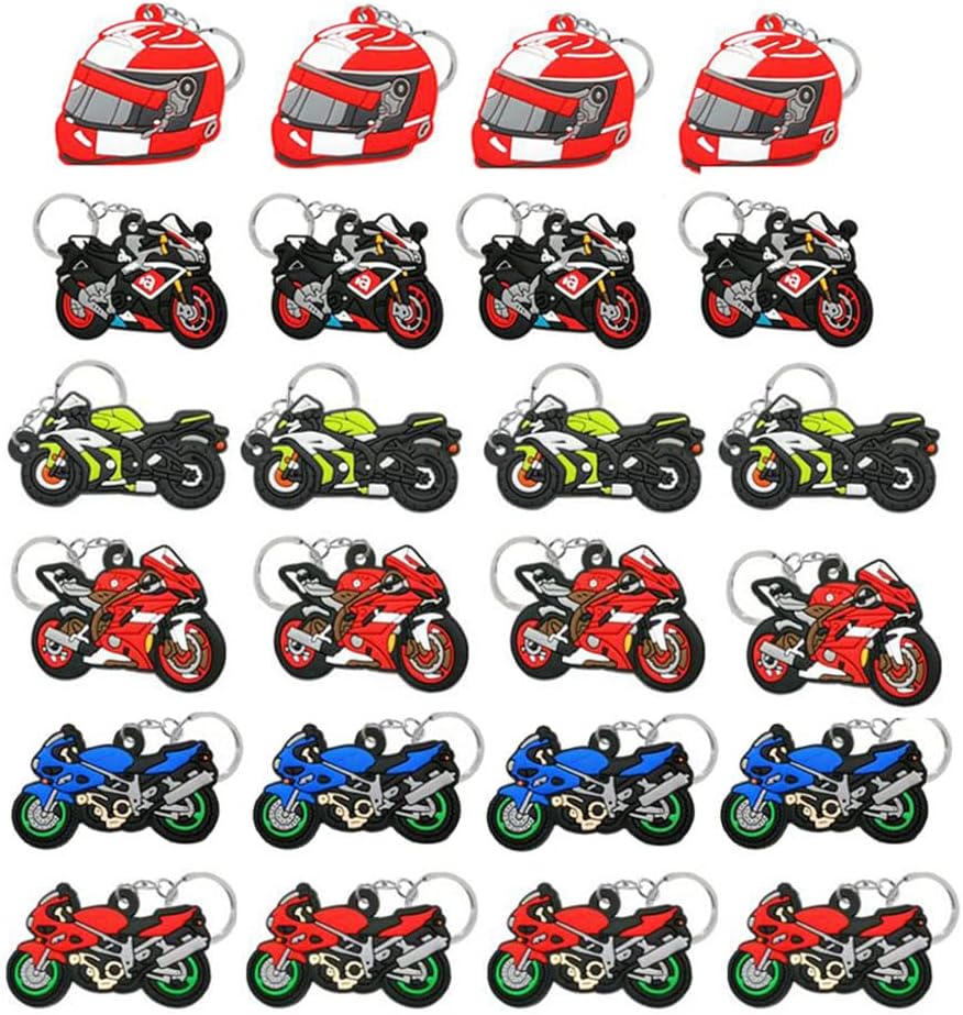 Amazon.com: Allberll 24 Pack Dirt Bike Keychains Motocross Key Ring ...
