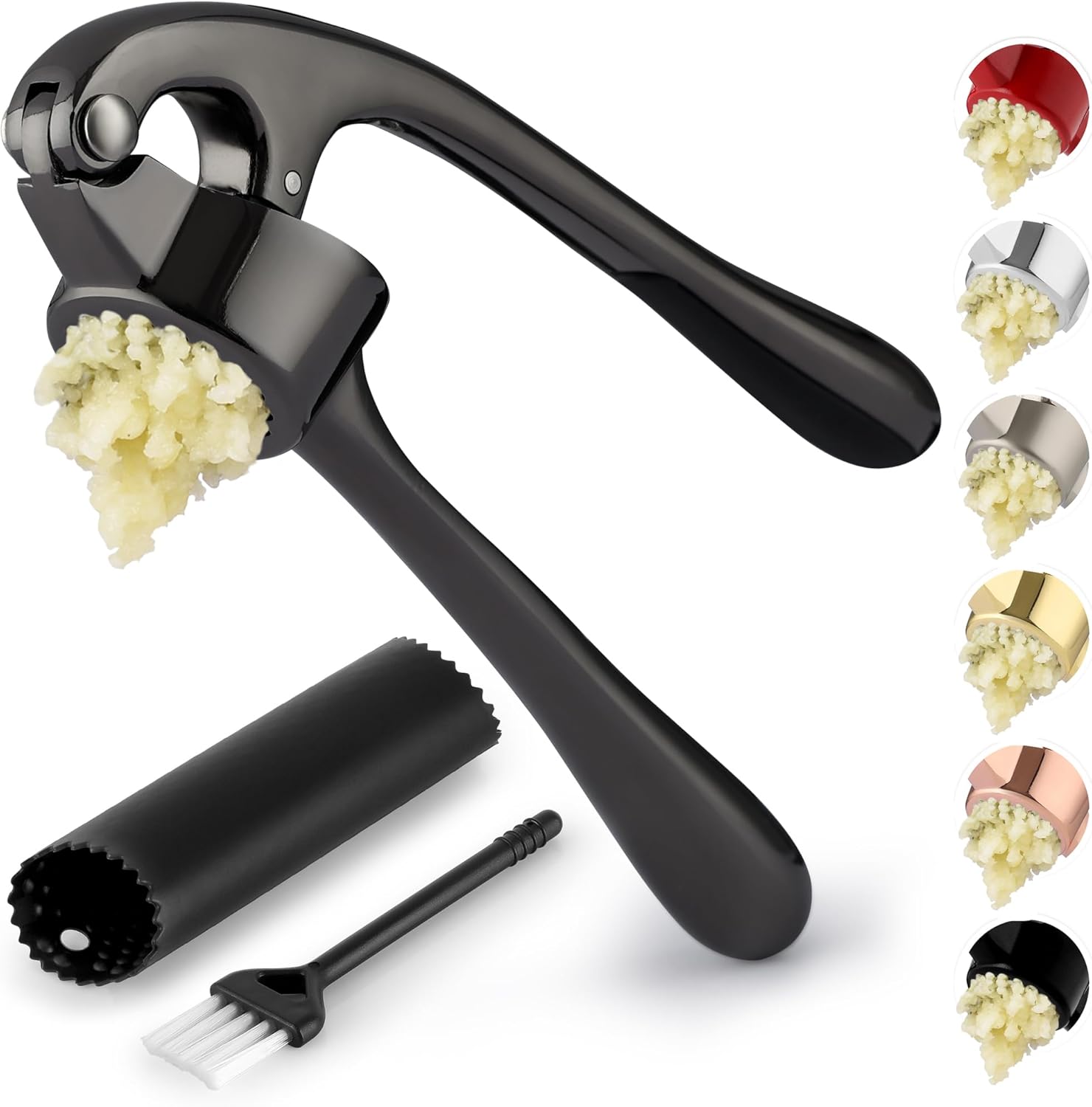 Amazon.com: Zulay Kitchen Premium Garlic Press Set - Rust Proof ...