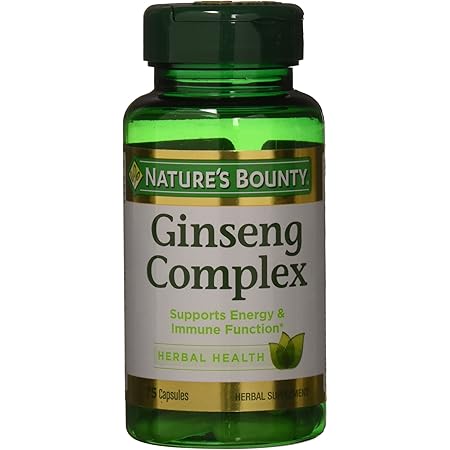 Amazon.com: Ginseng by Nature's Bounty, Ginseng Complex Capsules Supports Vitality & Immune ...