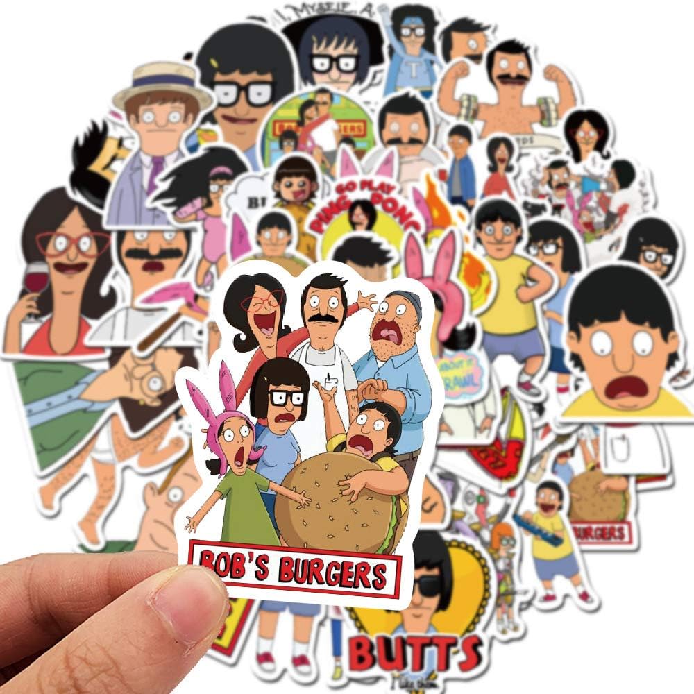 LYLSDSB Bob’s Burgers Stickers 50PCS Vinyl Waterproof Stickers for ...