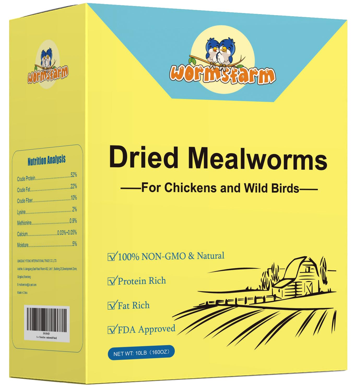 Snapklik.com : WormsFarm 10lb Dried Mealworms For Wild Birds Premium ...
