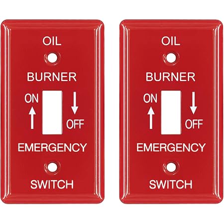 Amazon.com: [2 Pack] BESTTEN 1-Gang Red, Emergency Gas Shut-Off Toggle ...