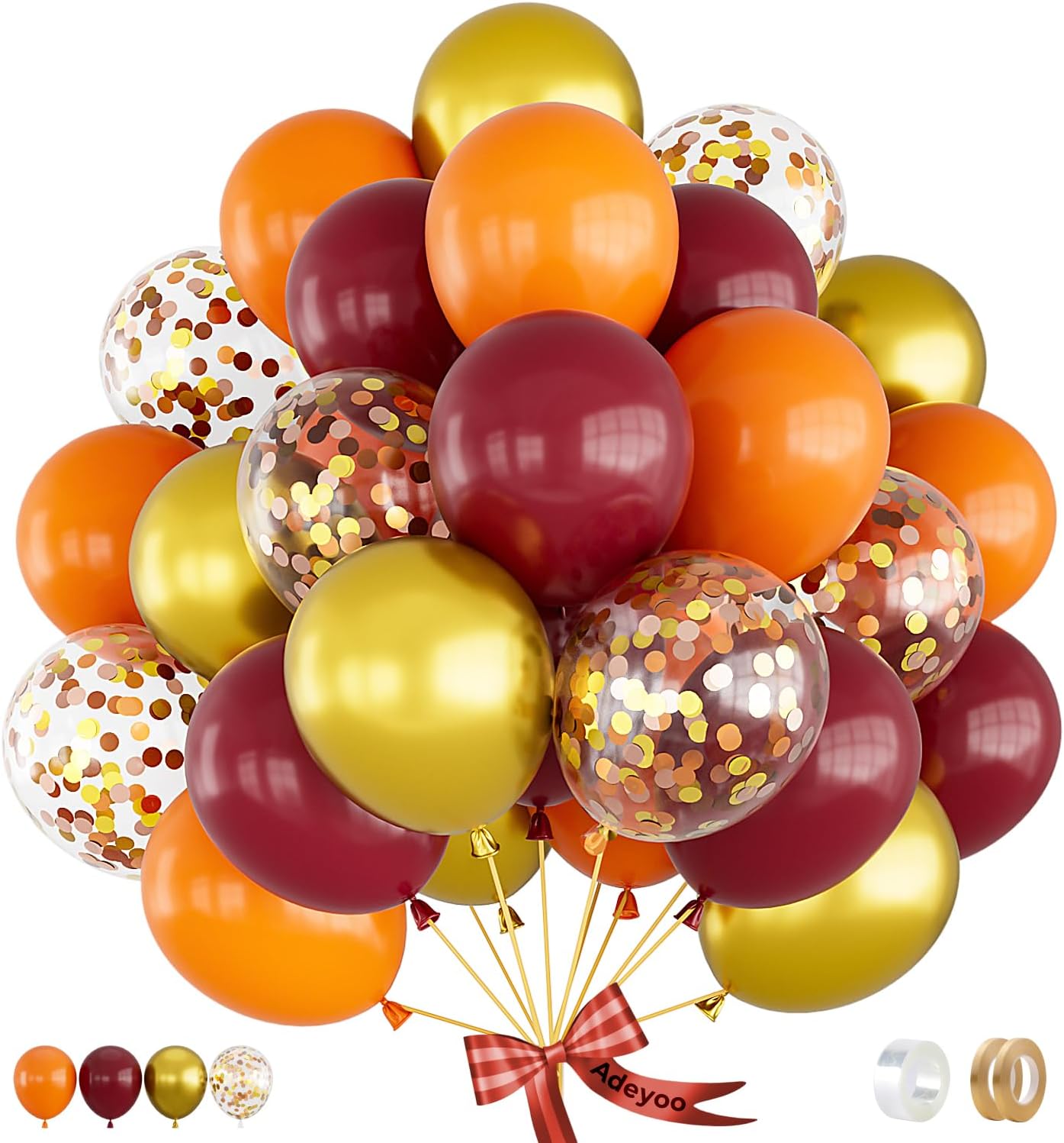Amazon.com: Adeyoo Fall Balloons,12 Inch Thanksgiving Balloons Set ...