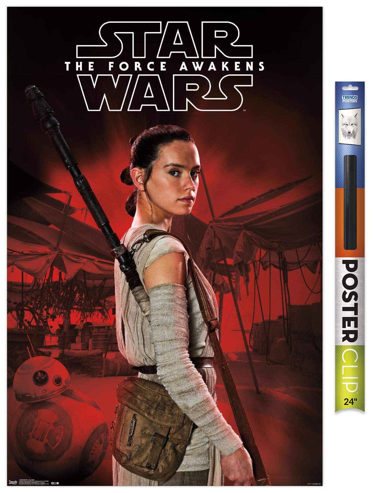 Amazon.com: Trends International Star Wars: The Force Awakens - Rey ...