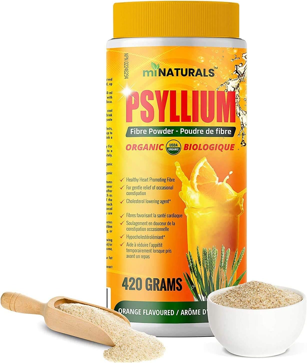 miNATURALS Organic Psyllium Husk Powder, 420 g, USDA Organic Certified ...