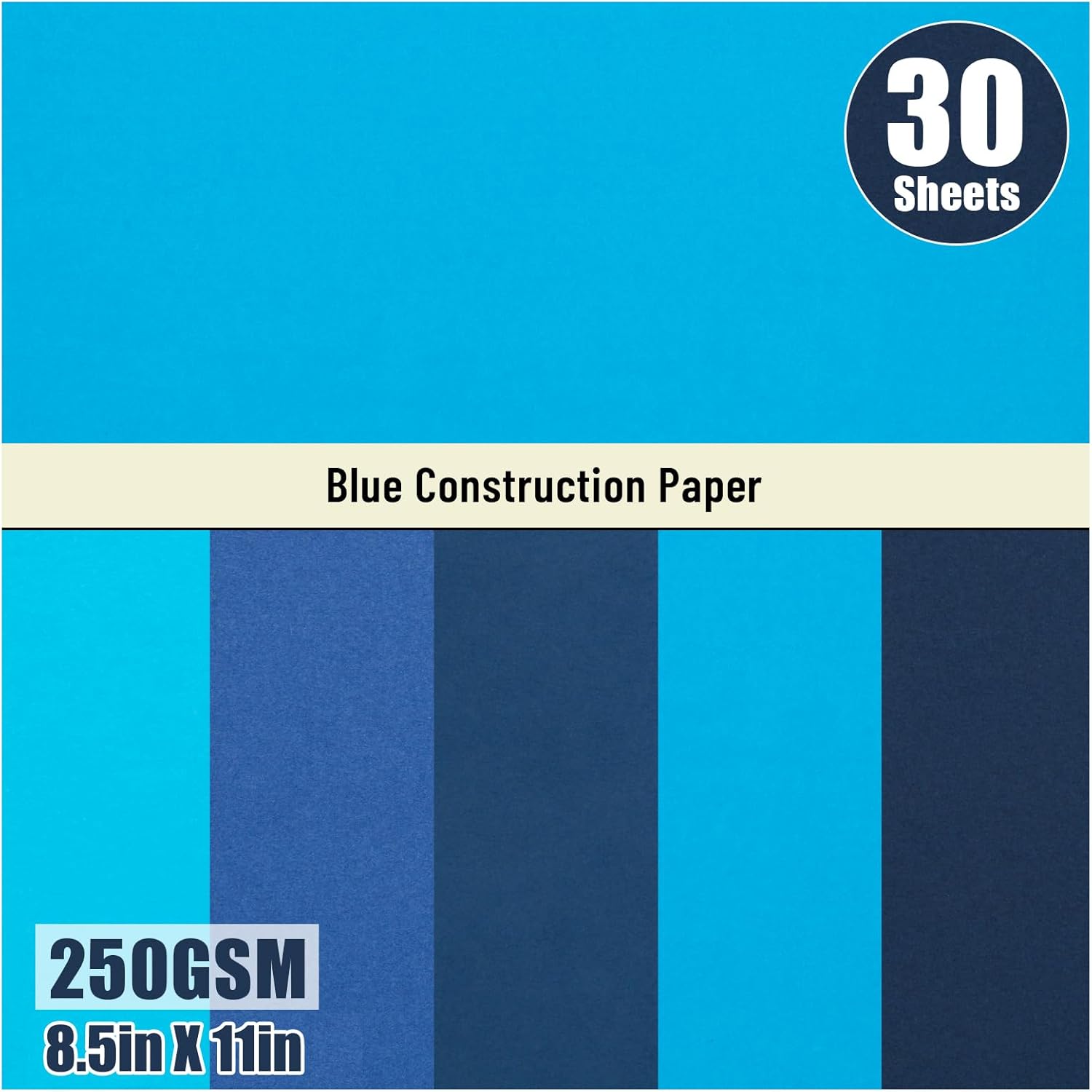 Amazon.com : BigOtters 30 Sheets Blue Cardstock, 8.5 x 11 Inches Blue ...