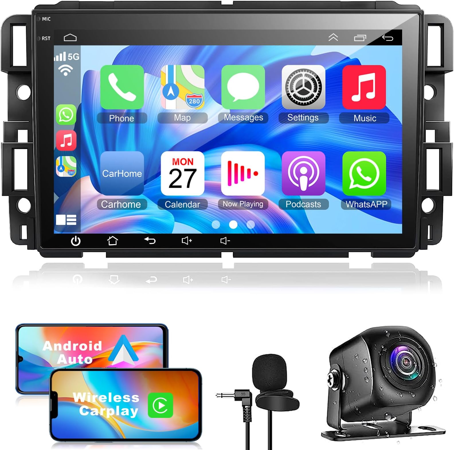 Amazon.com: WOWiViD Car Stereo Radio Android 12 for Chevy Silverado GMC ...