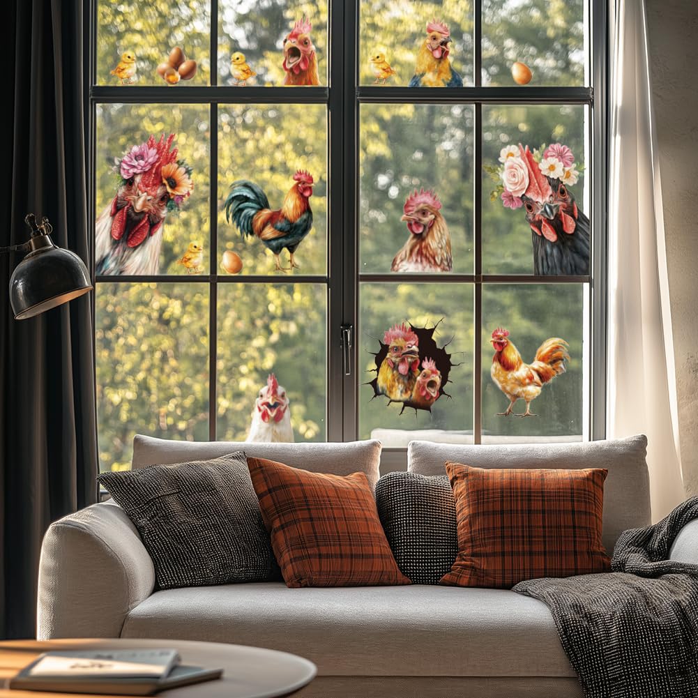 Window Stickers For Birds ANATTASOUL Static Window Clings Dog And Cat 1 ...