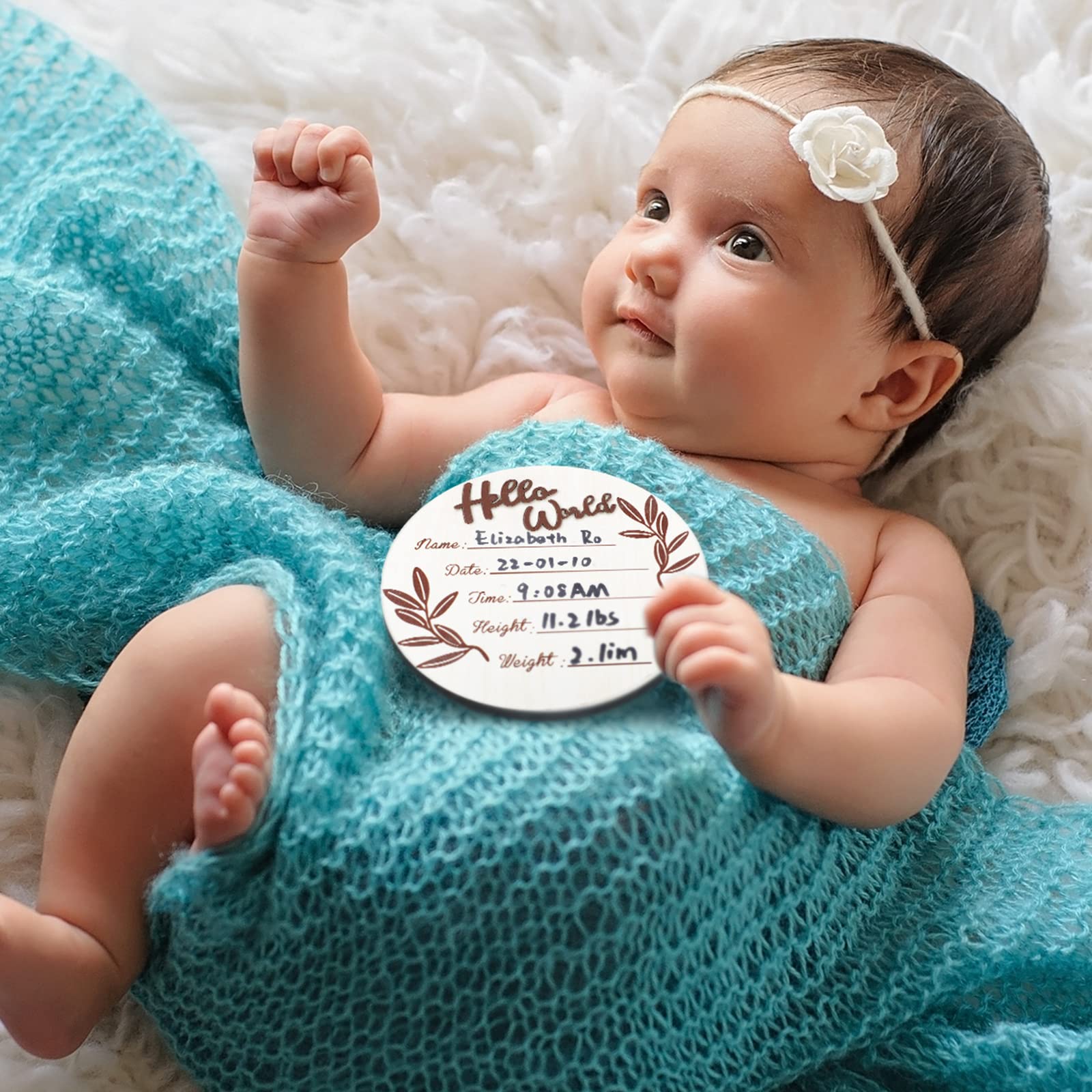 Snapklik.com : Baby Announcement Sign Wooden Newborn Announcement Sign ...