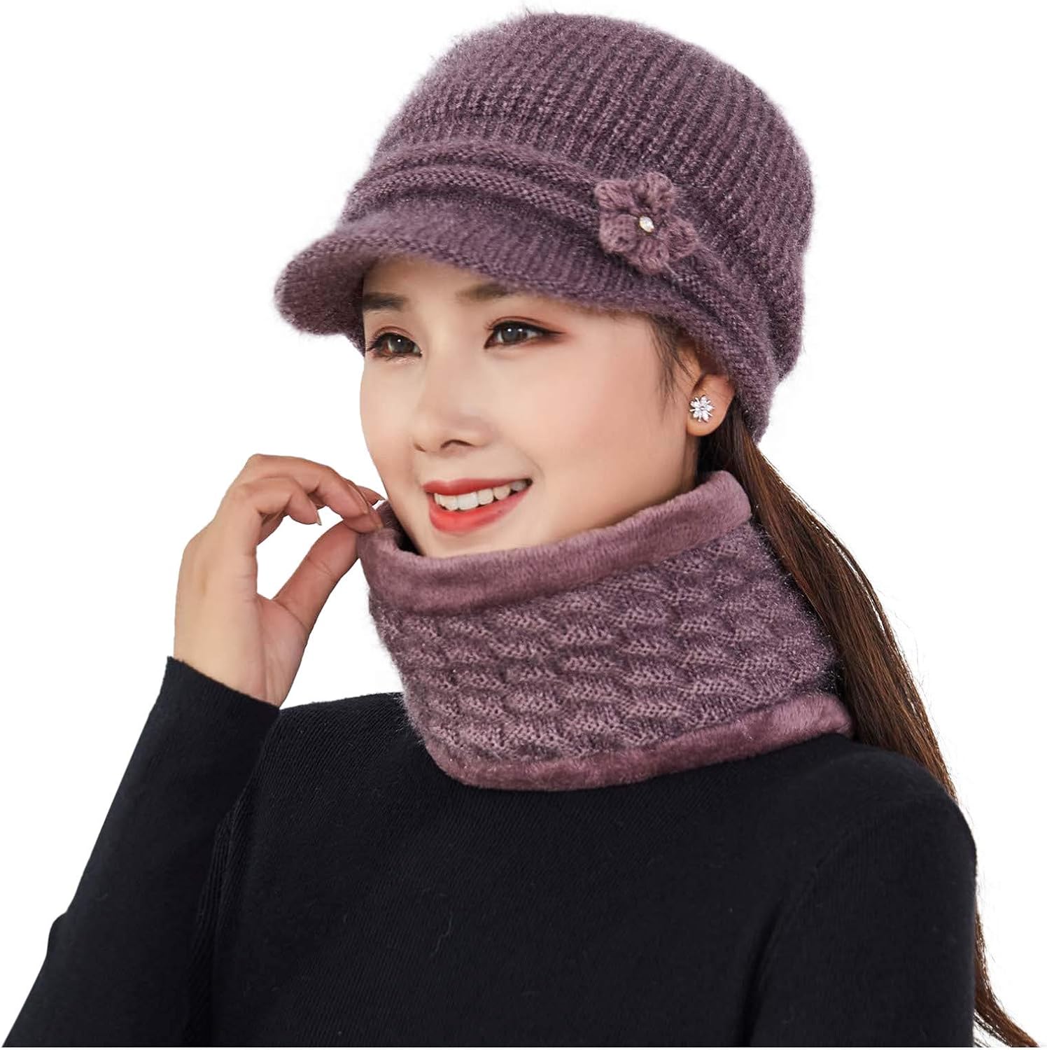 Knit Ski Beanie Hat Windproof Hat Cycling Skiing Hat Scarf With Mask Knit Ski Beanie Hat Windproof Hat Cycling Skiing Hat Scarf With Mask
