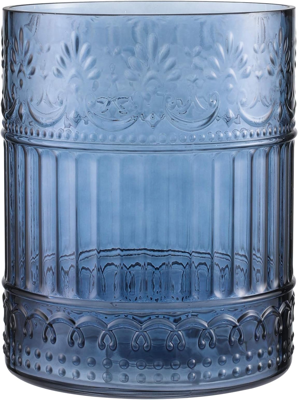 Amazon.com: WHOLE HOUSEWARES | Bathroom Wastebasket | Mosaic Glass ...