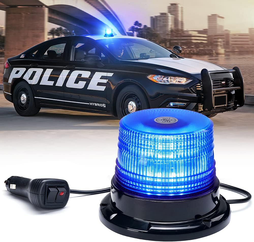 LUMENIX LED Beacon Strobe Light, High Brightness LED Rotating Emergency ...