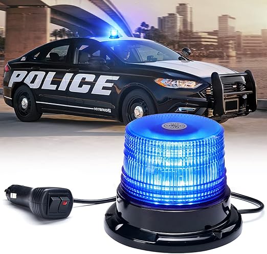 LUMENIX LED Beacon Strobe Light, High Brightness LED Rotating Emergency ...