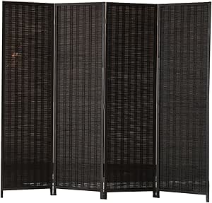 Amazon.co.jp: Partition Splash Room Divider Divider Folding Bamboo ...