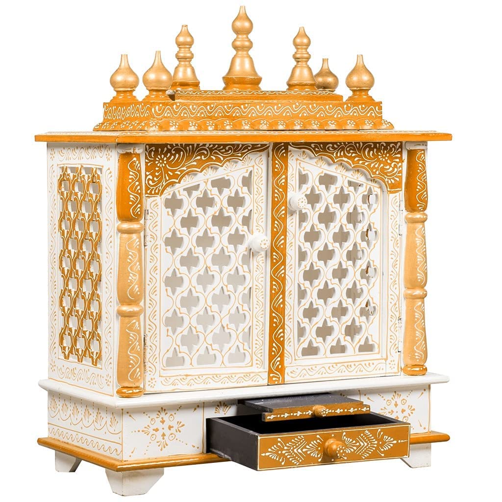Buy Kamdhenu art and craft Wooden Temple, Pooja Mandir, Pooja Mandap ...