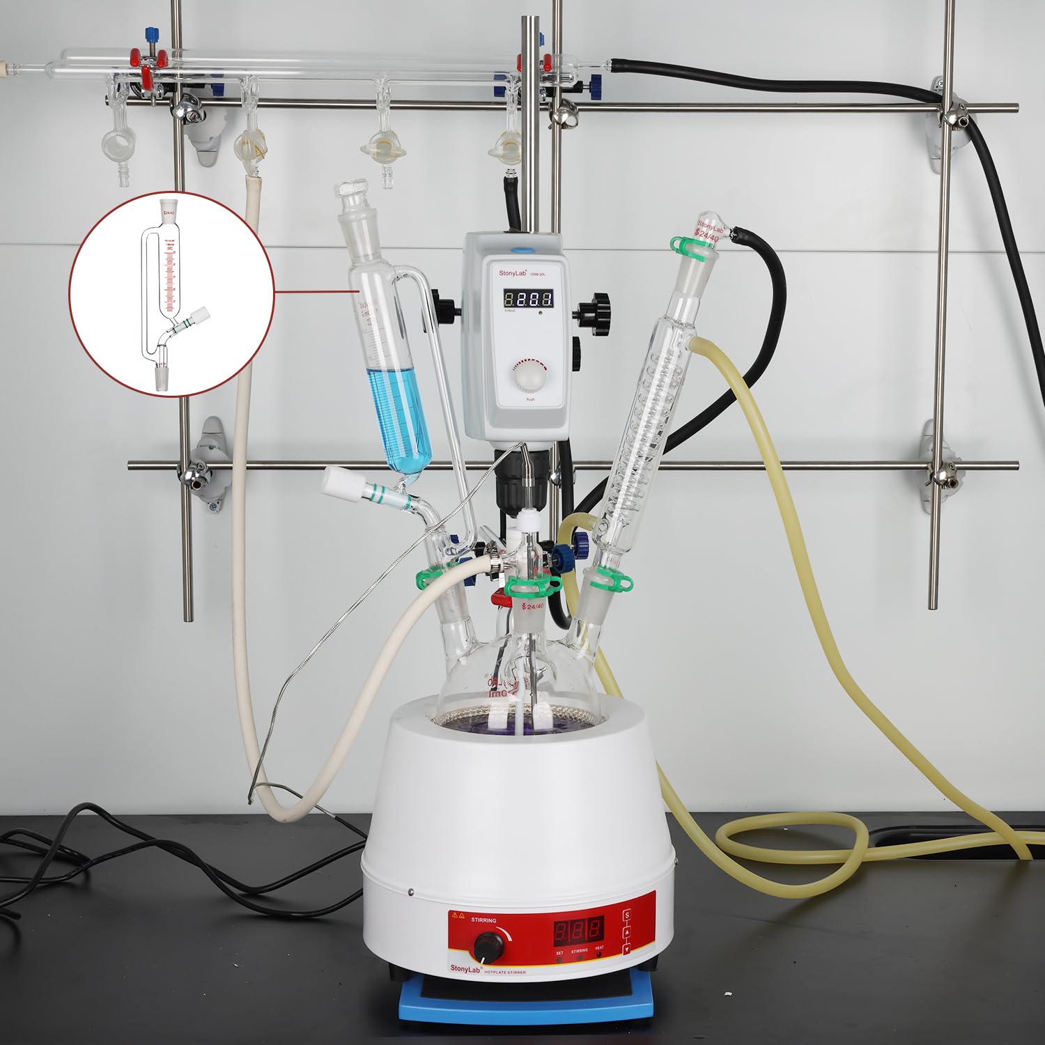 Snapklik.com : Stonylab Graduated Pressure Equalizing Addition Funnel ...