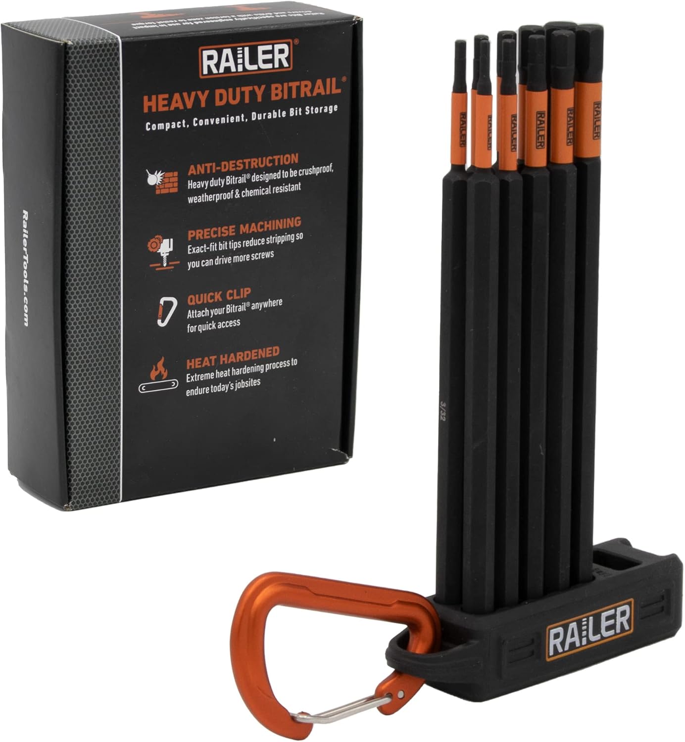 Hex Bit Set - Railer 6 Inch Impact Driver 10pc SAE Hex Bit Set With A ...