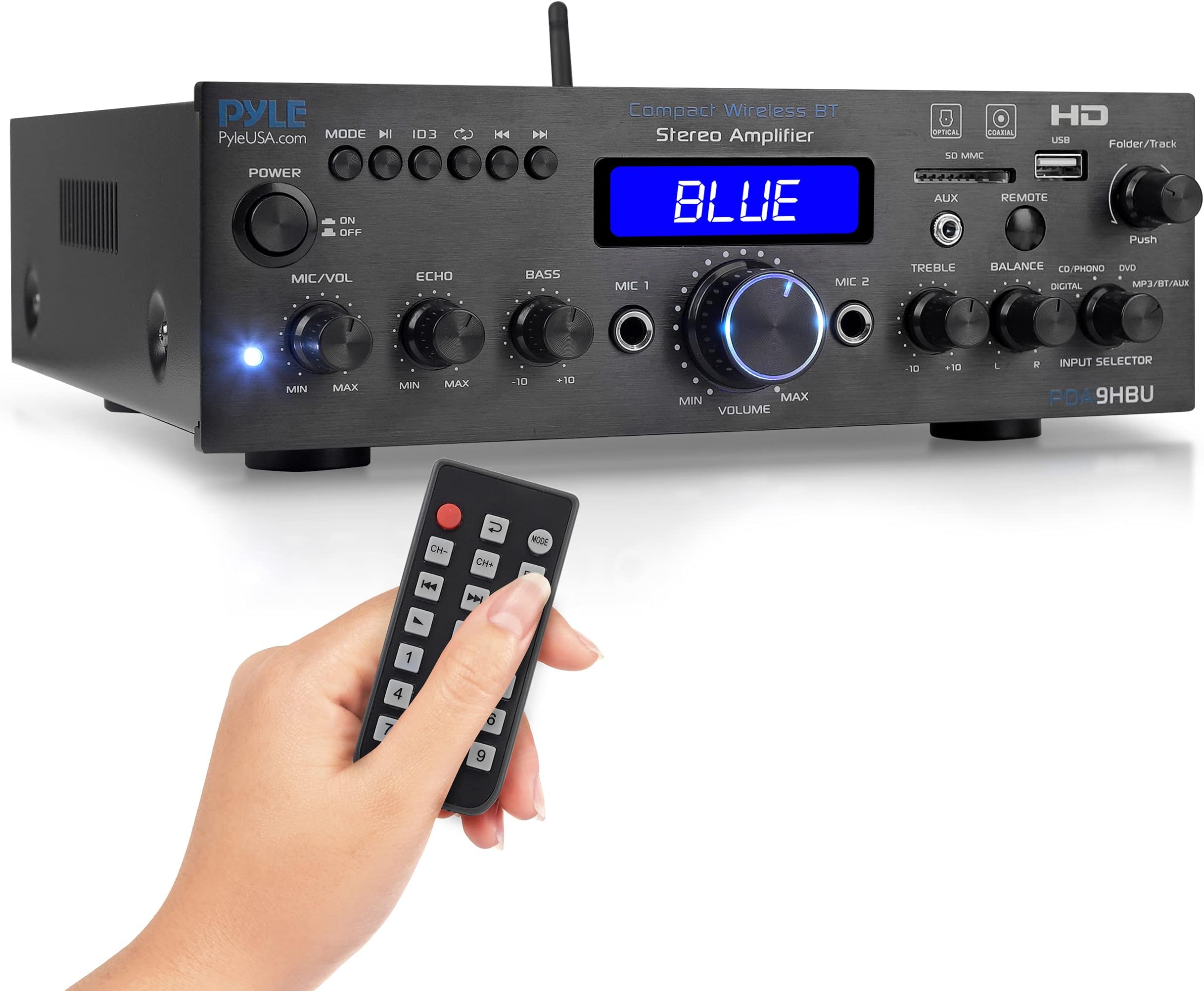 Amazon.com: Pyle 4-Channel Bluetooth Home Power Amplifier - 2000 Watt ...