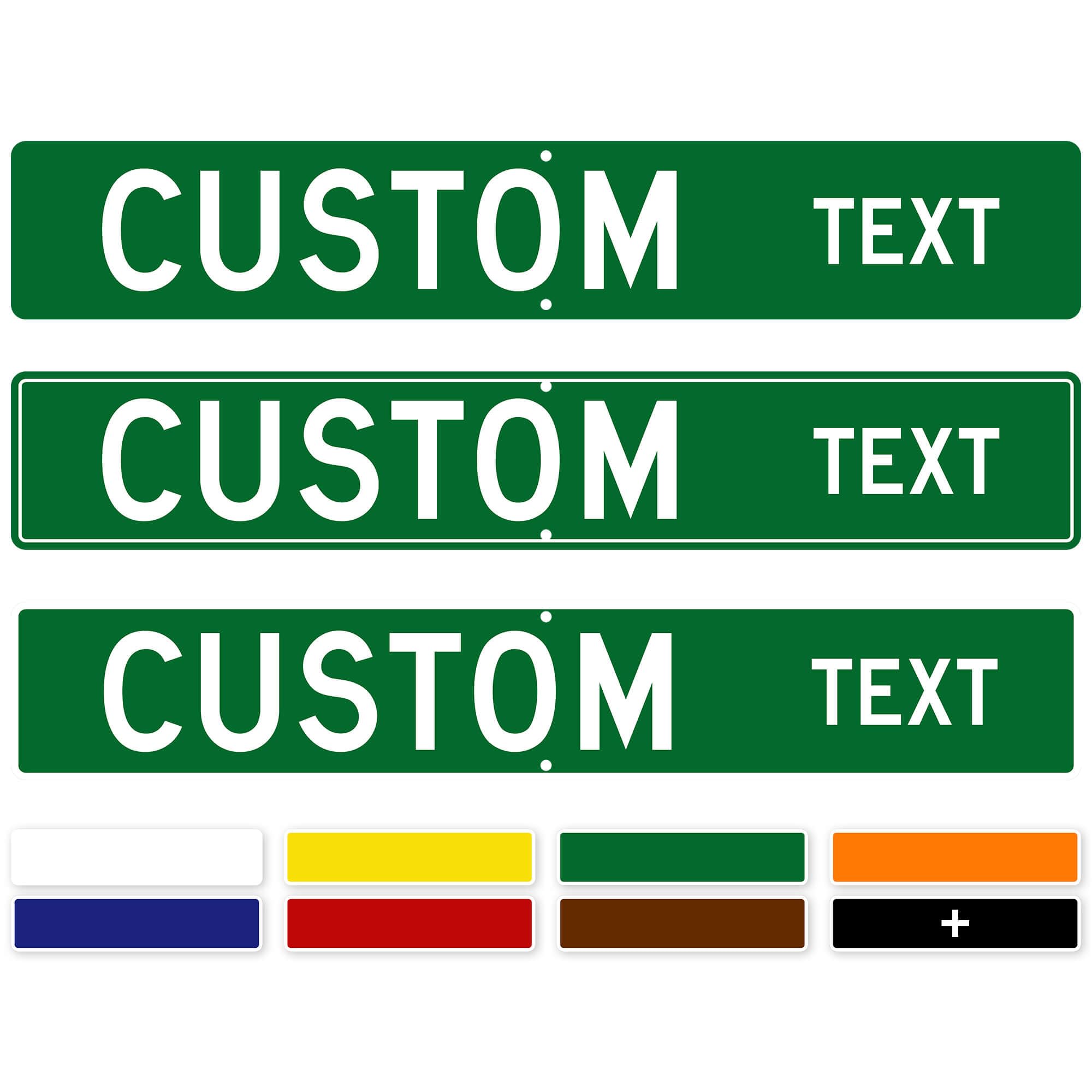 Amazon.com : Custom Street Sign, Road Sign, Address Sign, 8 Colors ...