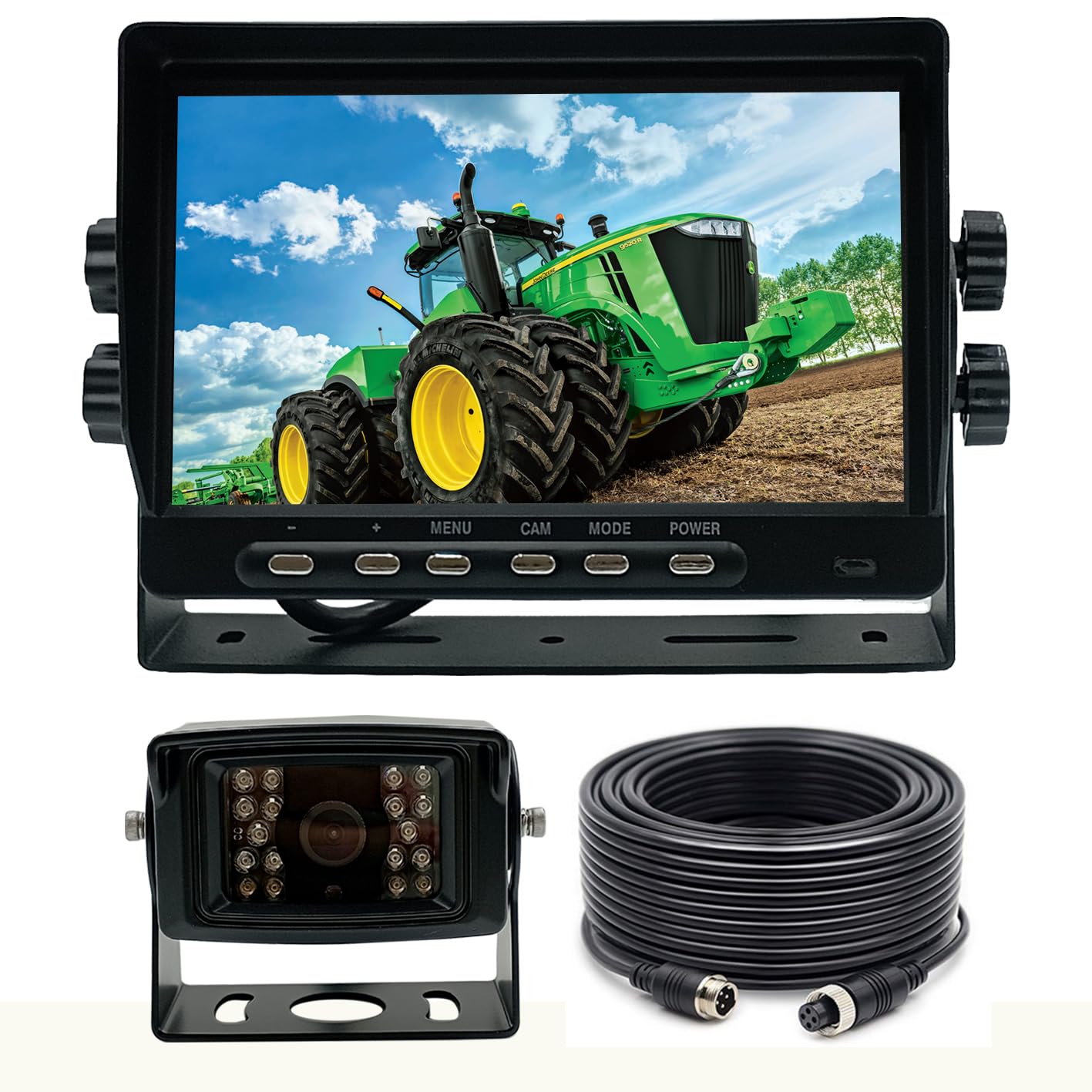 Buy 7" AHD 1080P Wired Reverse Rear View Backup Camera System,Guide ...
