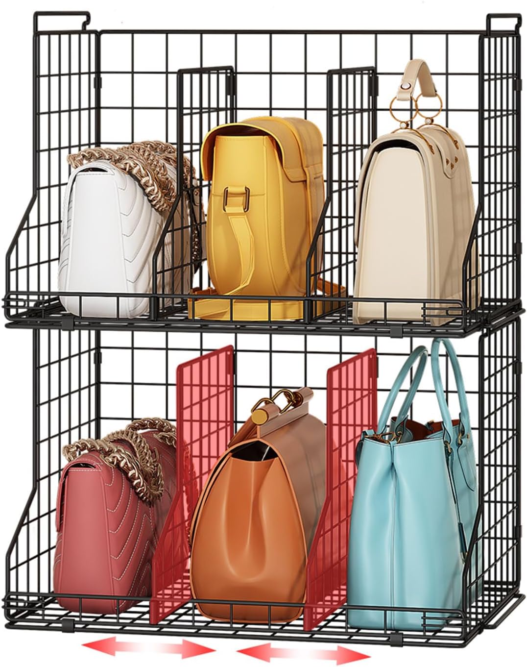 Amazon.com: Sonyabecca Purse Storage Organizer for Closet:Adjustable 2 ...