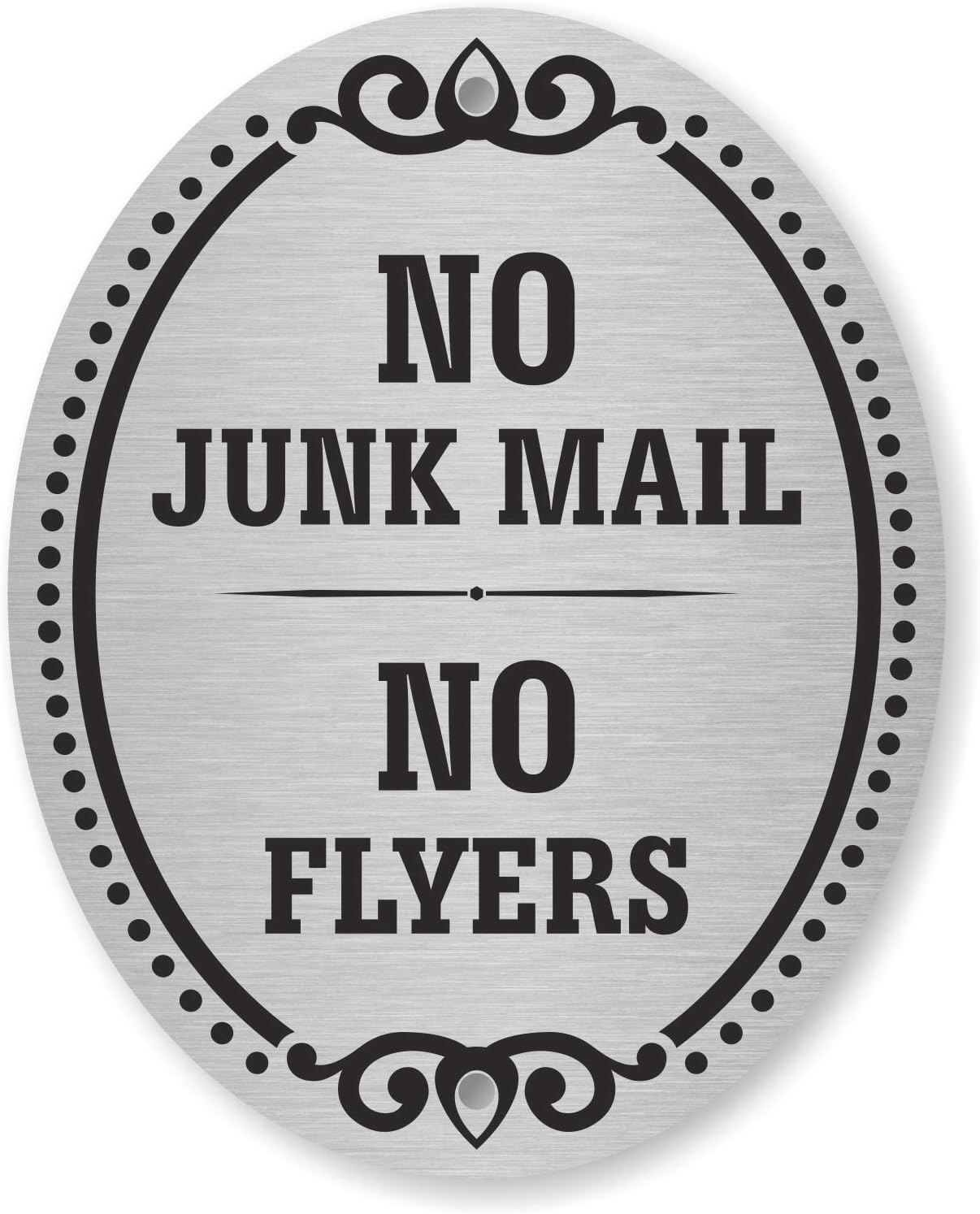 Amazon.com: SmartSign “No Junk Mail - No Flyers Sign for House, Mailbox ...