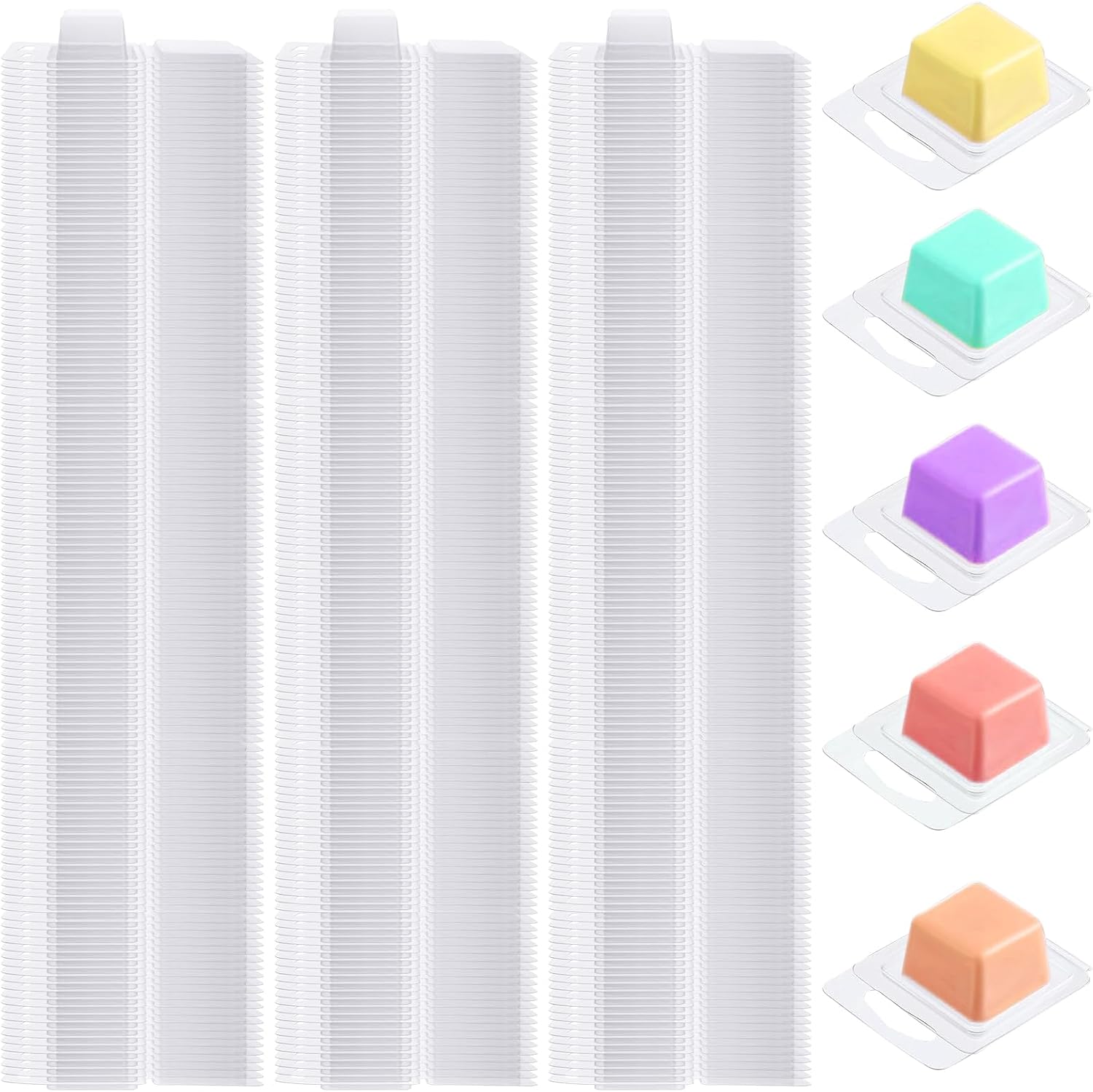 Amazon.com: Oungy 150 PCS Wax Melt Molds 1 Oz Clear Empty Plastic Wax ...