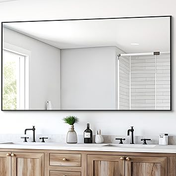 Amazon.com: DESBING Black Bathroom Mirror for Wall, 30x55 Inch ...