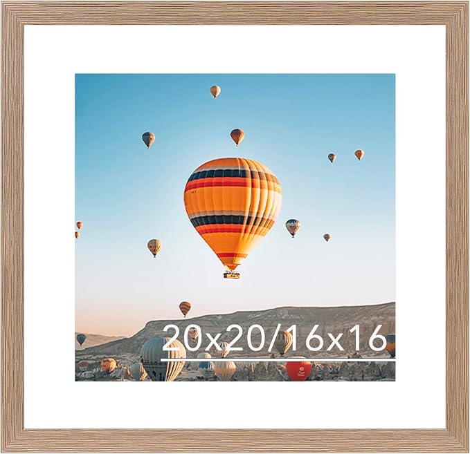 Amazon.com - JCJMY 20x20 Picture Frame Rustic Brown with 16x16 Mat ...