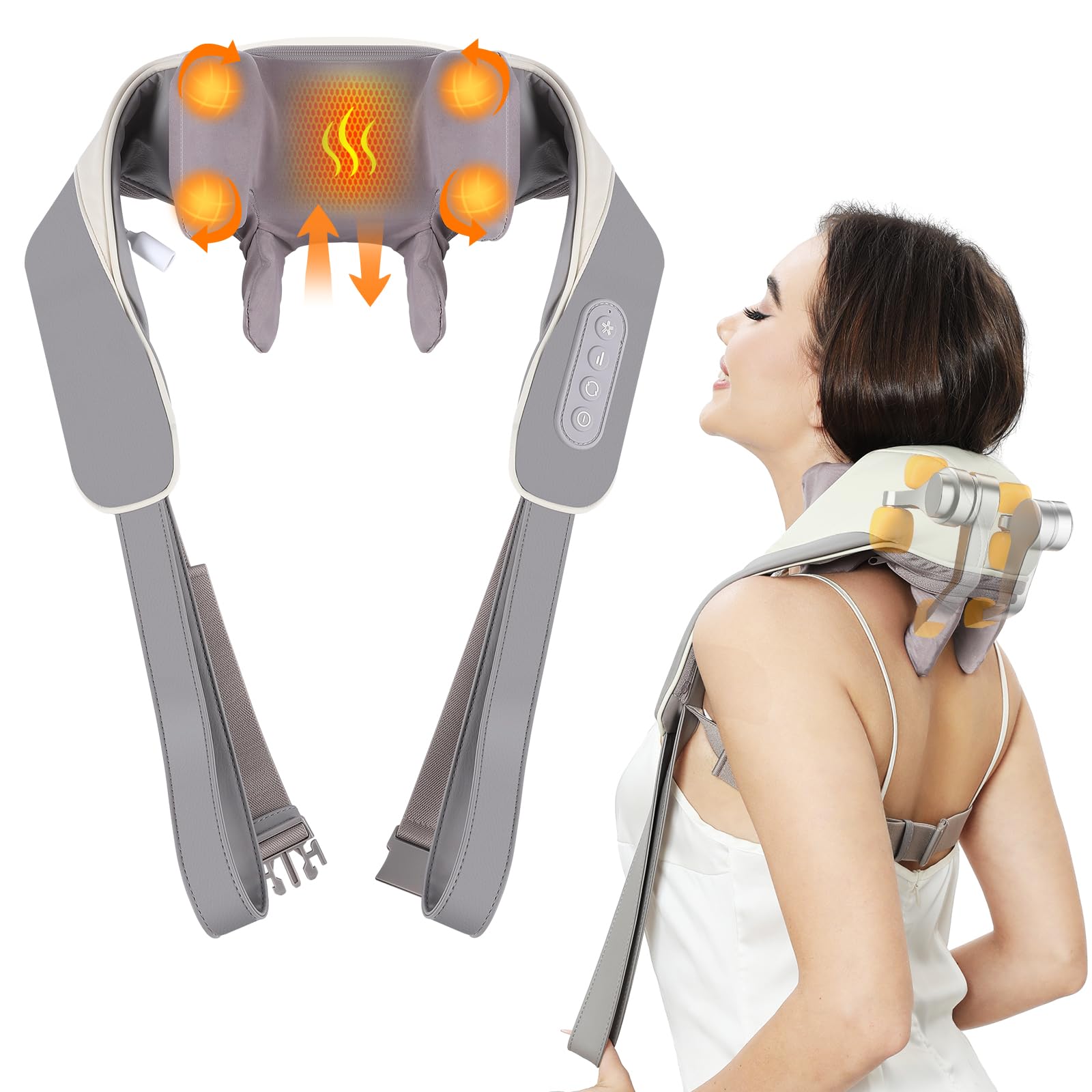 Amazon.com: ADIUPUL Neck Massager with Heat [5D Deep Dual Mode ...