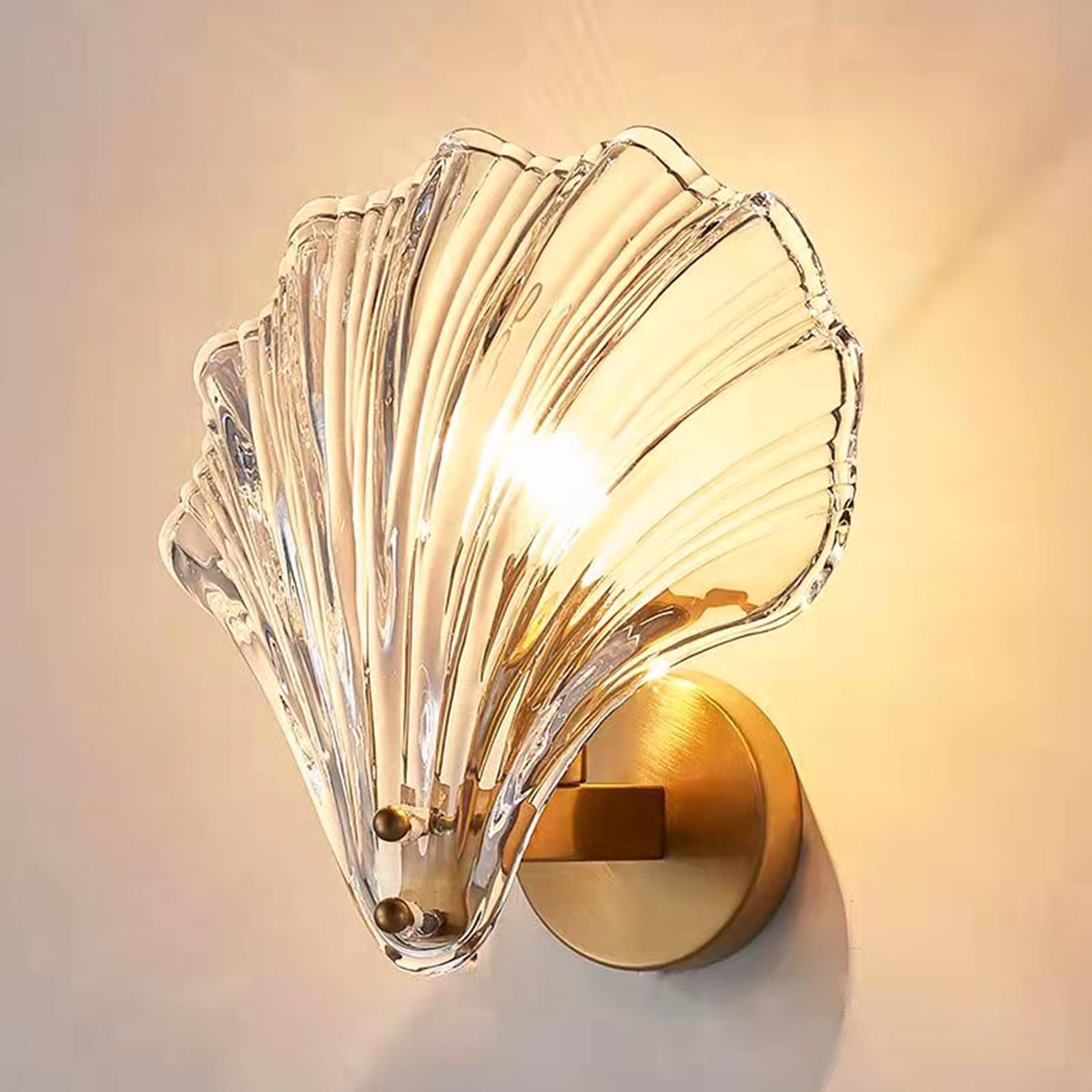 Aomesinc Indoor Wall Lights, Shell Shaped Wall Sconce Light, Shell ...