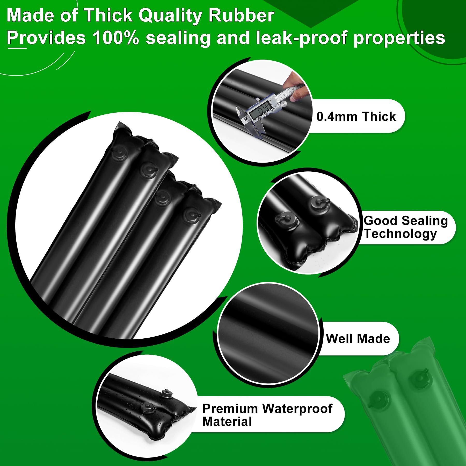 Snapklik.com : 8.5ft Double Chamber Pool Water Bags, Heavy Duty Water ...