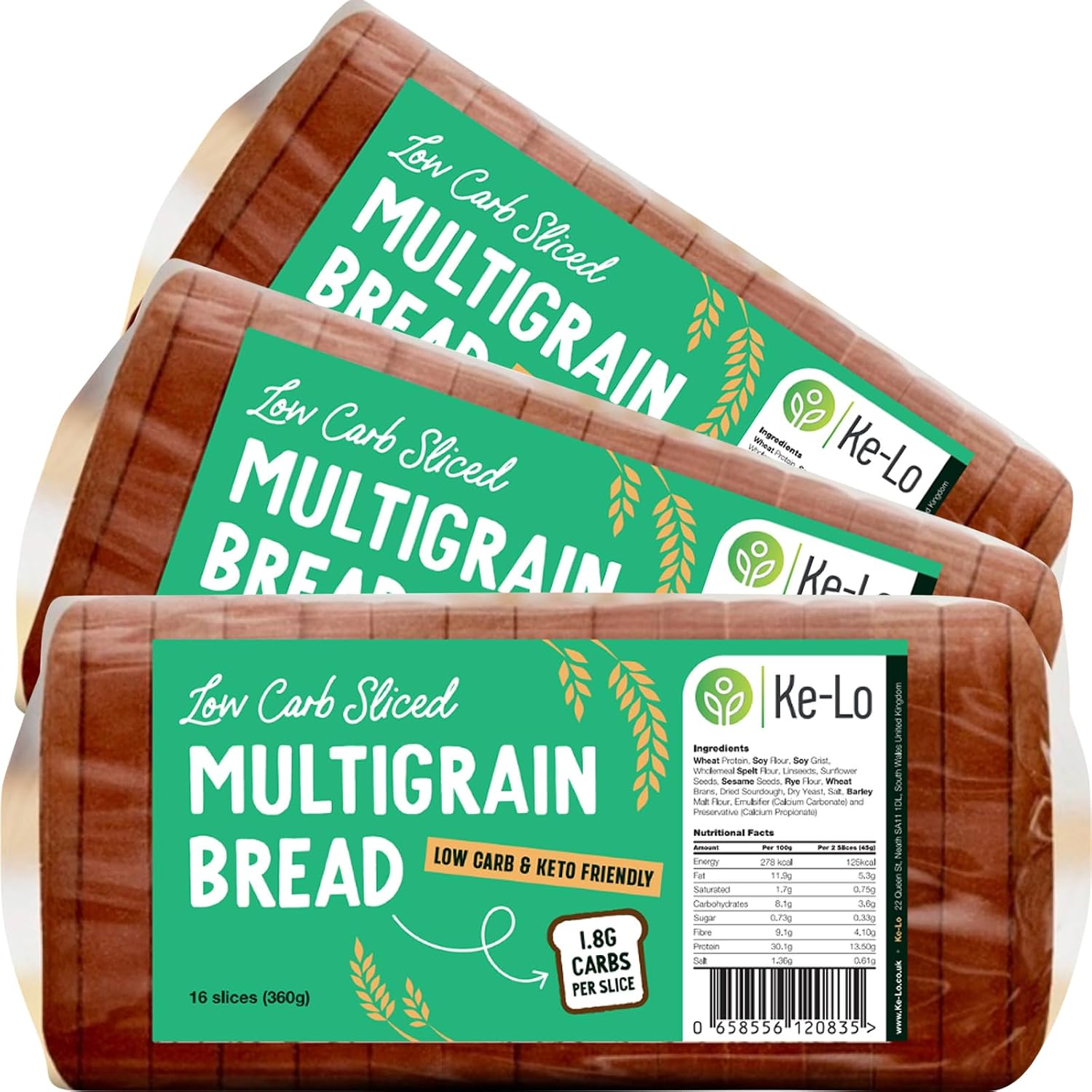 Keto-Pro Low Carb Keto Friendly Bread (3 Pack) | Keto Bread | Low Carb ...