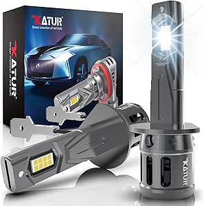 Amazon.fr : KATUR Ampoule H1 LED 16000LM, 80W 400% Lumière 6000K Blanc ...