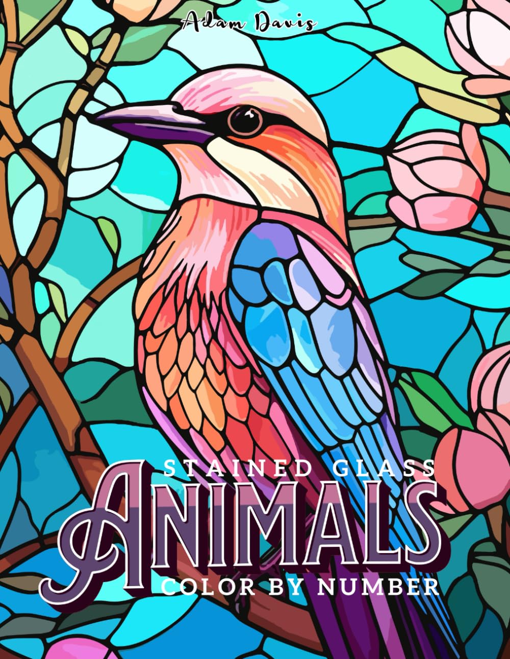 Stained Glass Animals Color by Number Coloring Book for Adults: 30 ...
