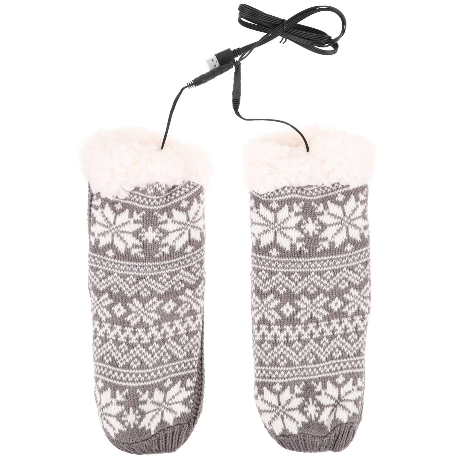 LIFKOME 1 Pair Heated Socks, USB Rechargeable Socks Foot Warmer Socks ...
