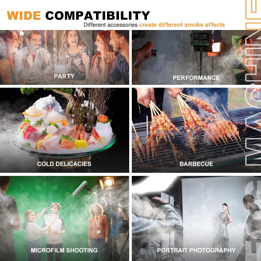 LENSGO Smoke B Smoke Machine, 40W Fog Machine with Remote Control ...