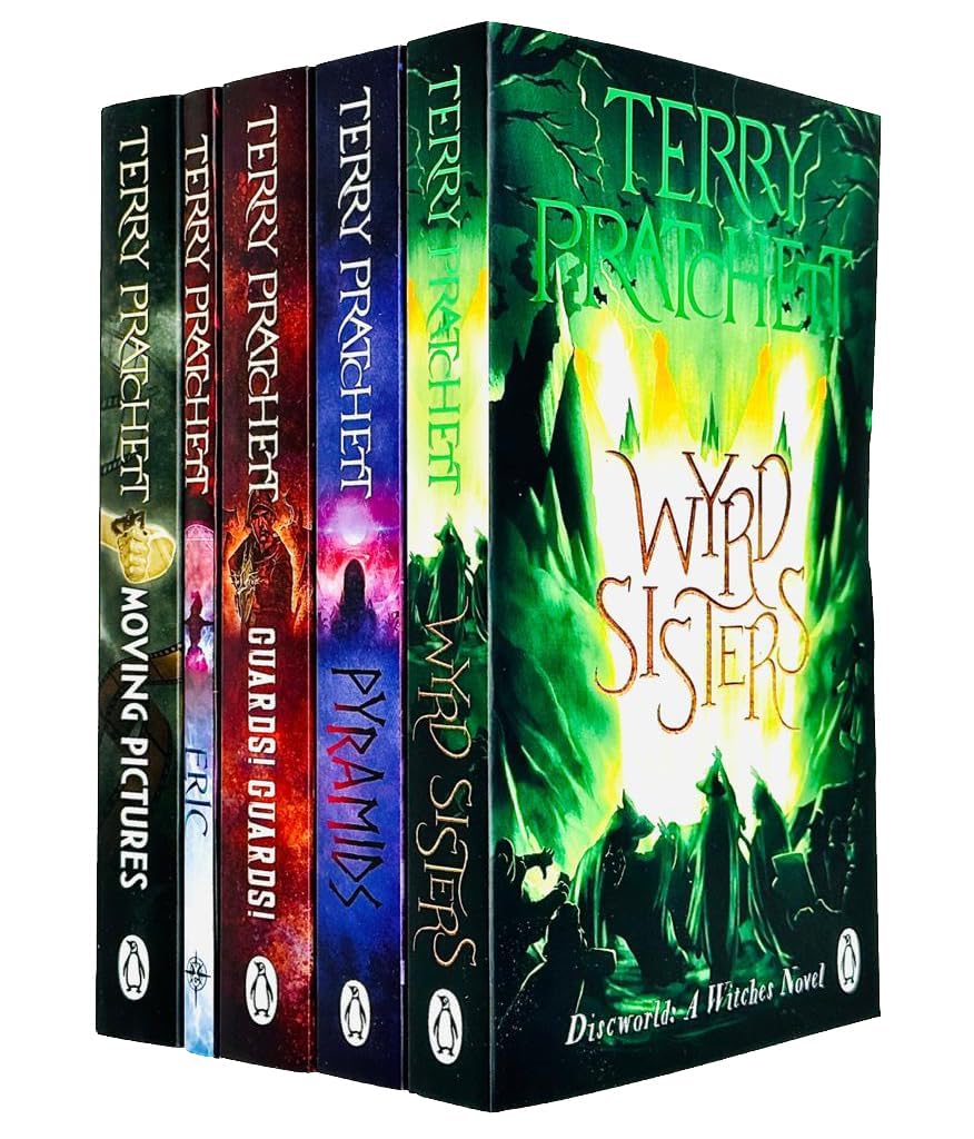 Terry Pratchett Discworld Novels Series 2 - 5 Books Collection Set (Wyrd Sisters, Pyramids ...