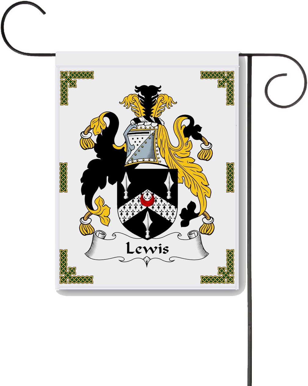 Amazon.com : Lewis Coat of Arms/Lewis Family Crest 11 X 15 Garden Flag ...