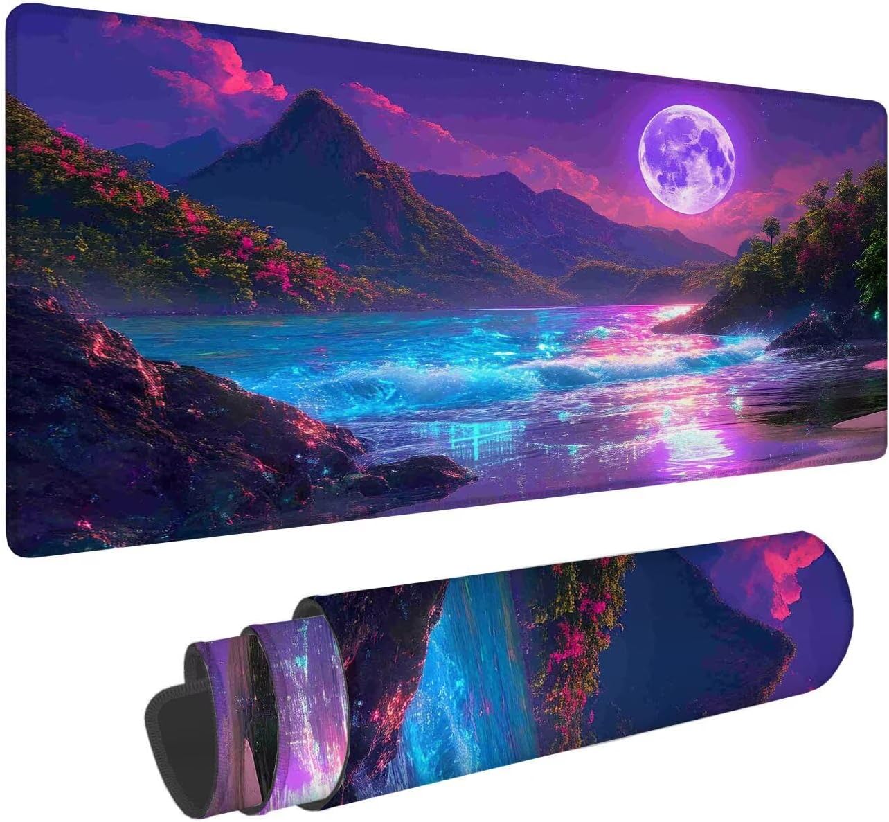 Mauspad 1200 x 600 mm, XXL Mousepad Lila Gaming Mauspad ...