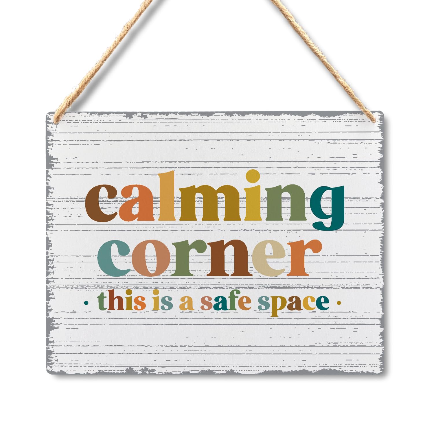 Amazon.com: Absnfatu Calming Corner Hanging Wood Sign Plaque - Safe ...