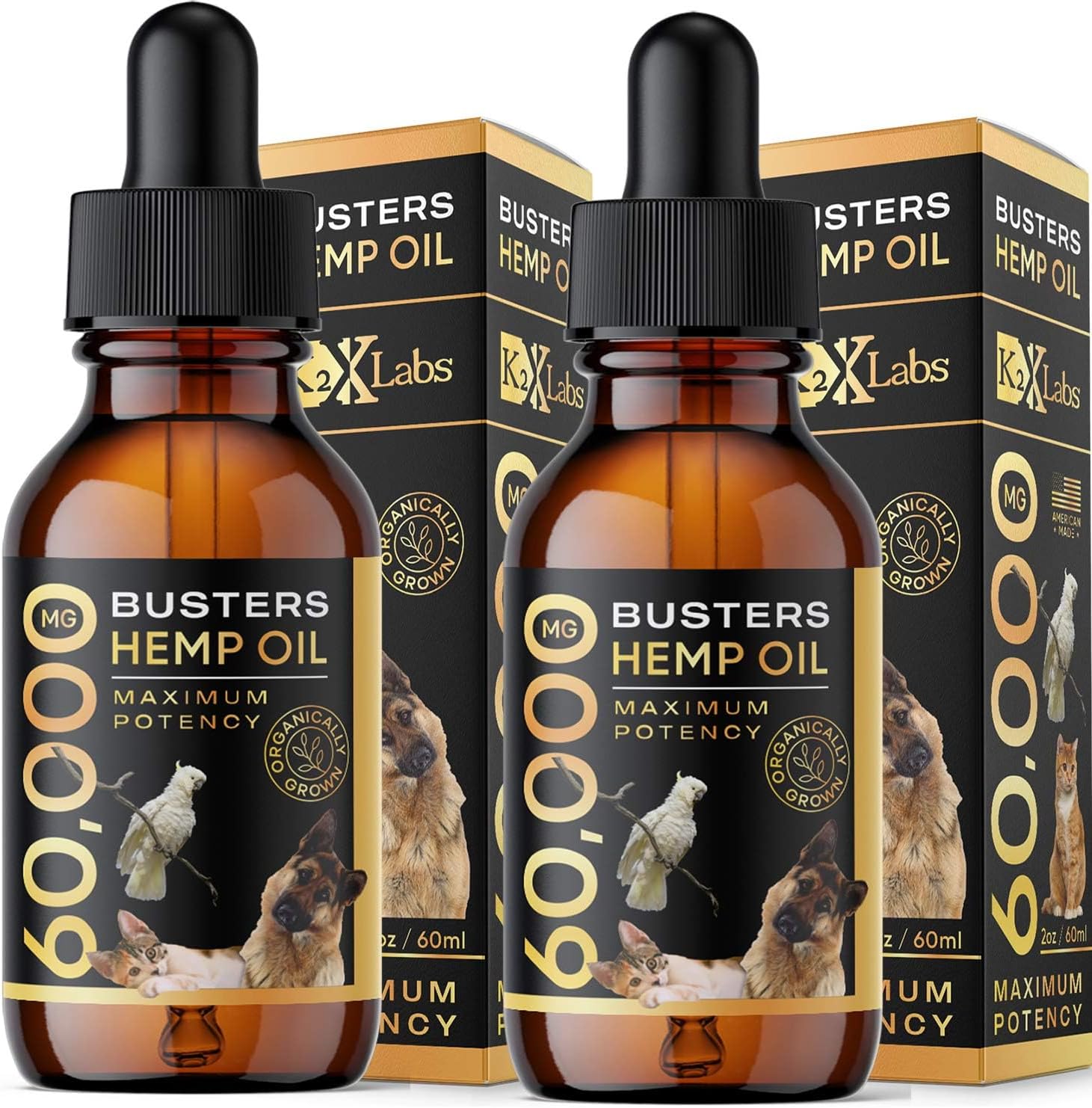 Amazon.com : Organic Hemp Oil for Dogs and Cats - Liquid Supplement for ...
