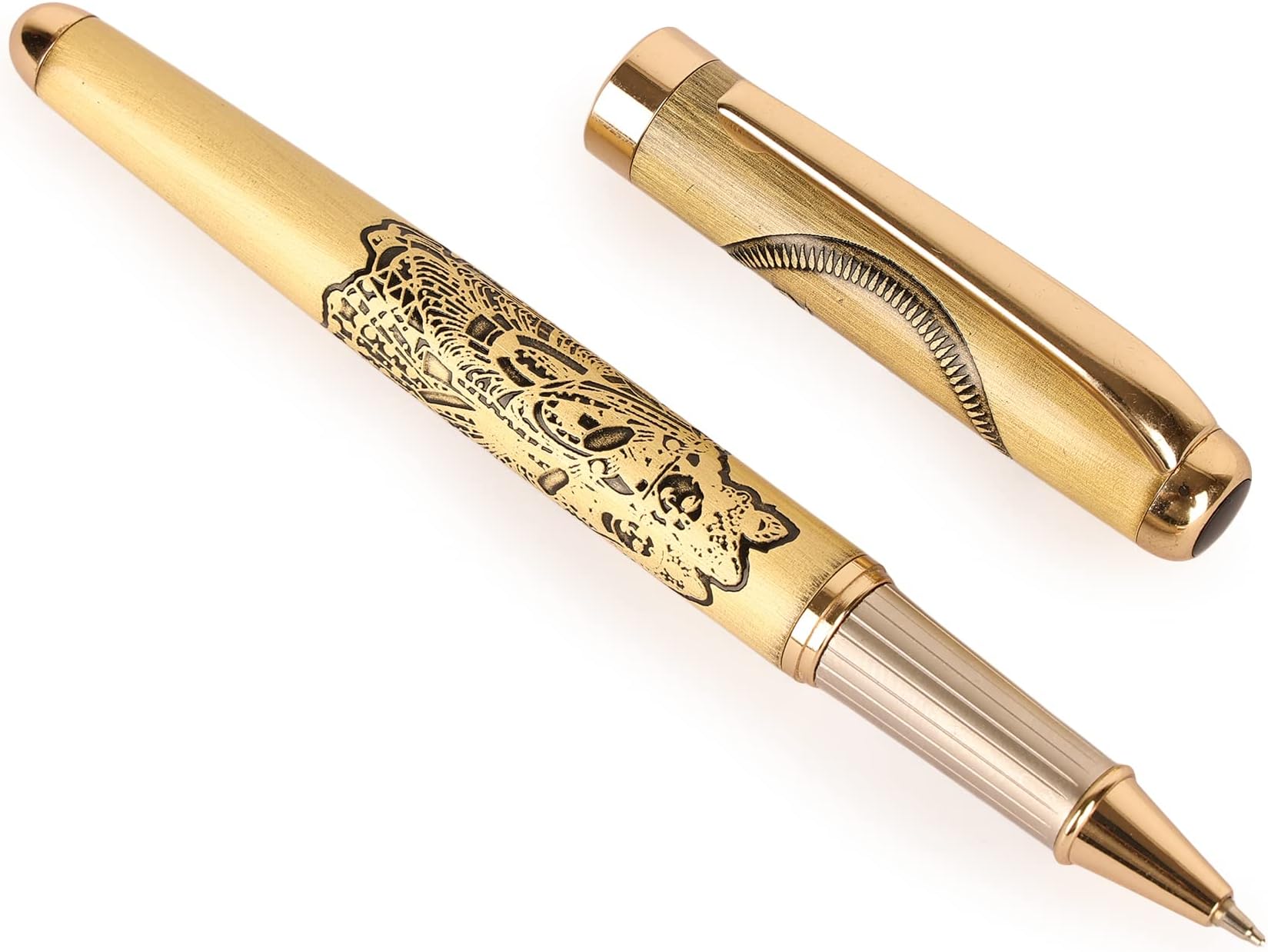 crewtone 20314 Sculpture Design Luxury Roller Ball Pen, Chrome Metal ...