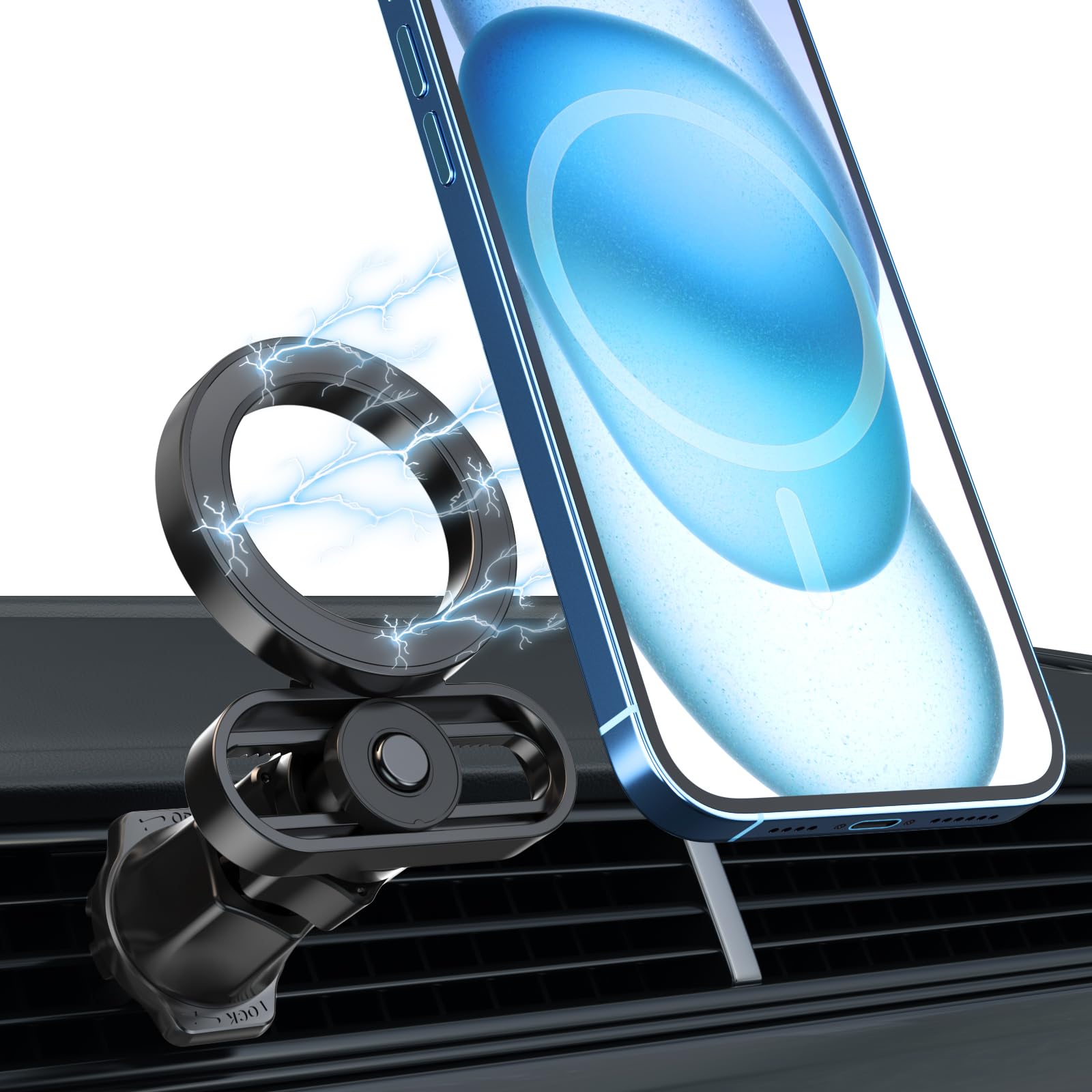 Amazon.com: for MagSafe Car Mount, Adjustable [Quick Install] Ultra ...