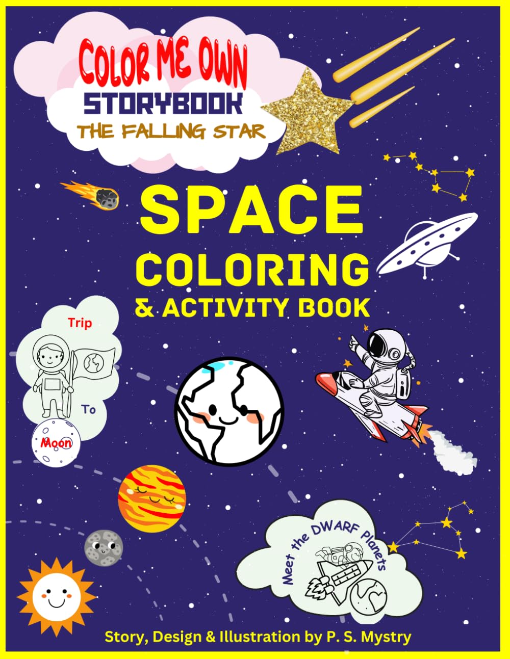 Space Coloring and Activity Book: Color Me Own Solar System Coloring ...