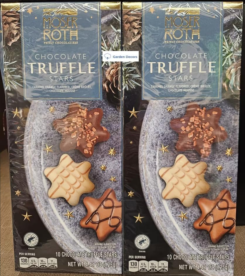 Amazon.com: Private Chocolatiers Moser Roth Chocolate Truffles Stars 5 ...