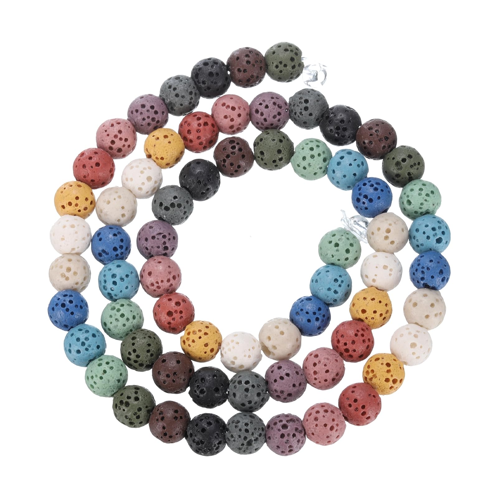 Amazon.com: uxcell Mix Colors Volcanic Rock Beads 6mm Essential Oil ...