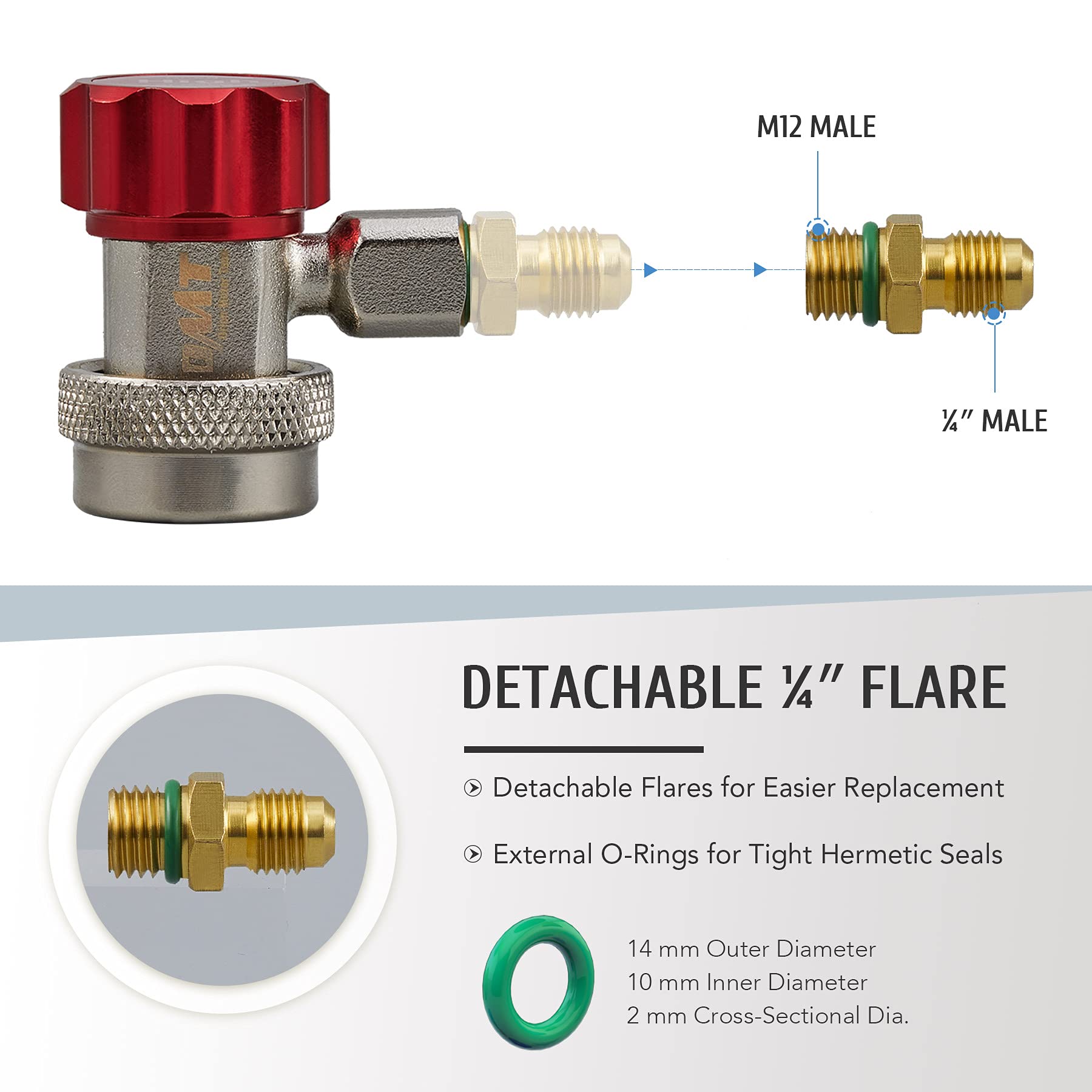 Snapklik.com : R134a Quick Coupler Adapter, Adjustable R134a Adapters ...