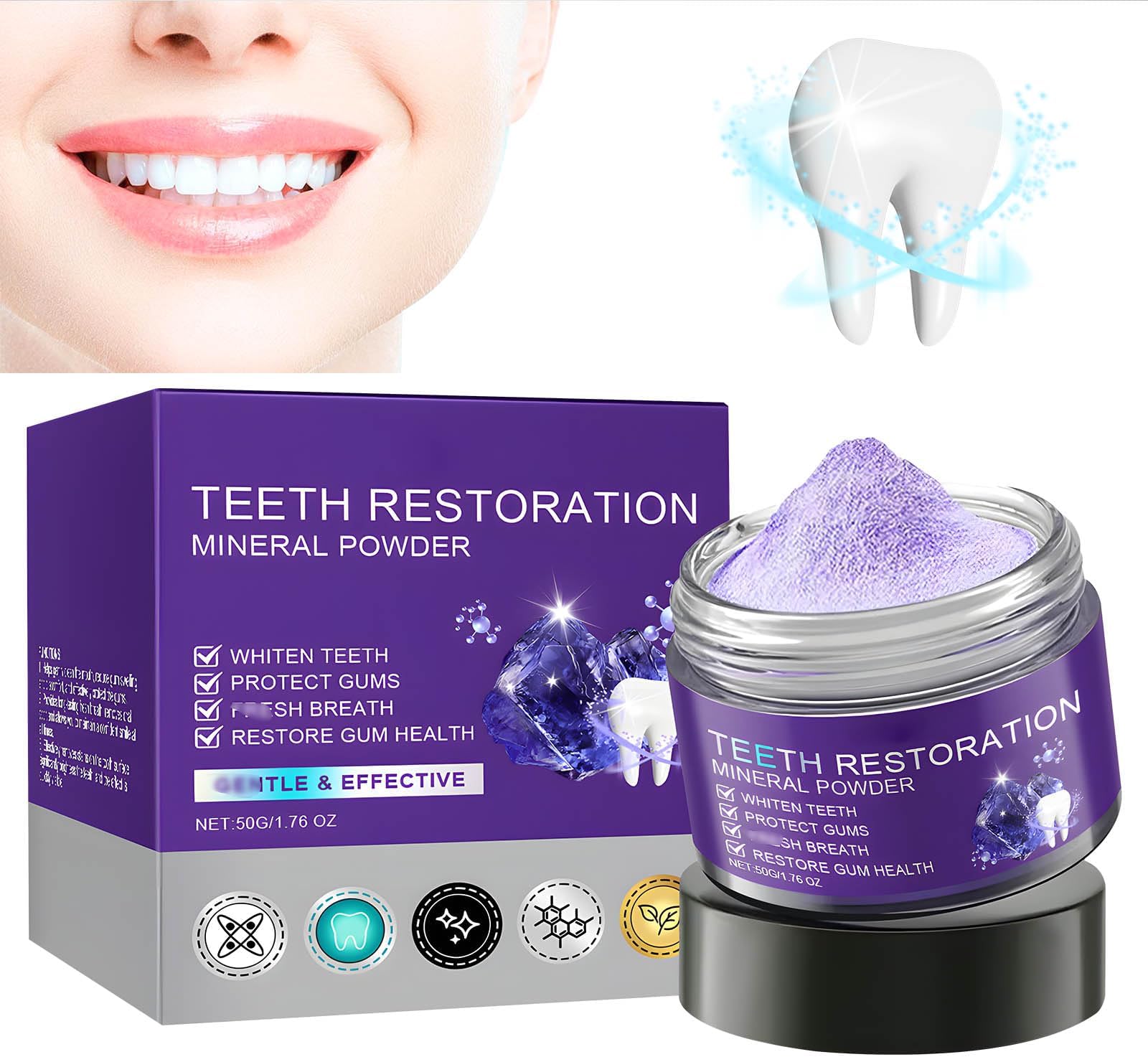 Amazon.com: Teeth Restoration Mineral Powder, Mineral Tooth Powder ...